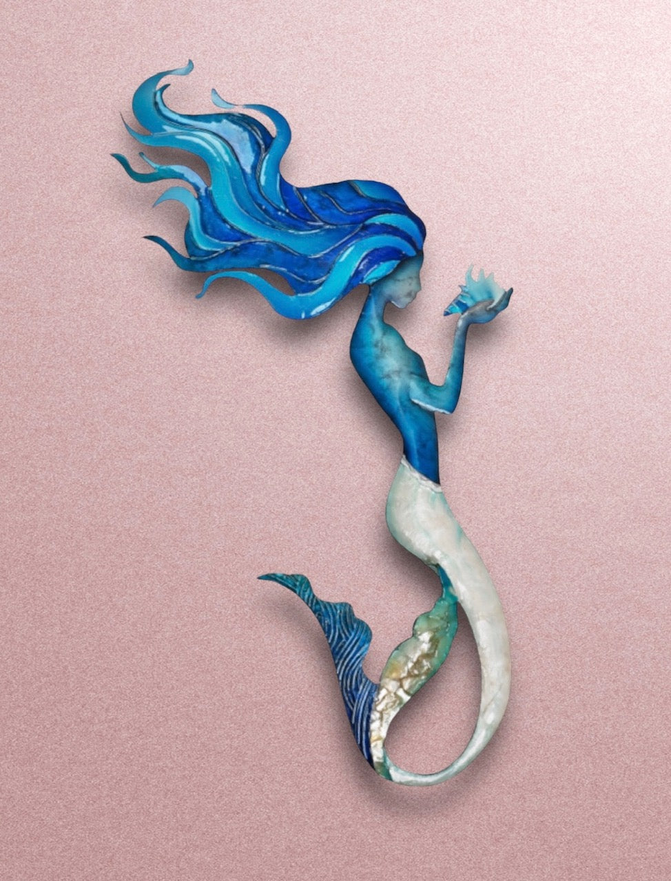 Mermaid Capriz Shell/Metal – Dream Tree Designs
